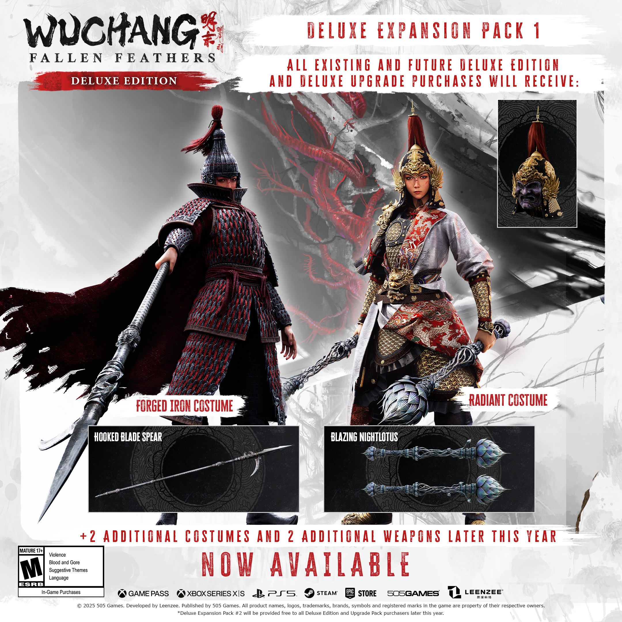 Wuchang: Fallen Feathers Adds New Costumes And Weapons To Deluxe Edition